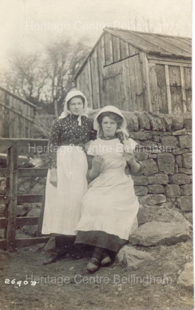 Two young women on the farm. - Images Database - The Heritage Centre ...